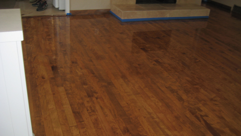 Maple with Nut-meg stain - Portland Hardwood Flooring
